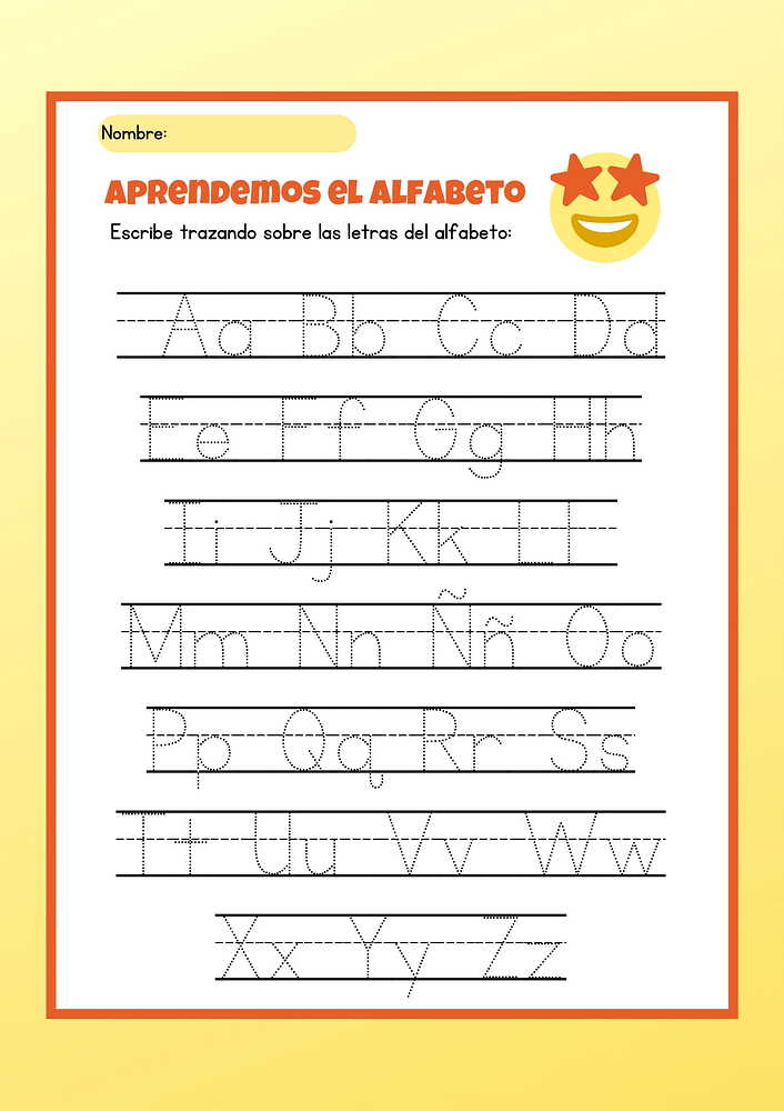 Fichas de Trazado del Alfabeto para Mejorar la Escritura a Mano ...